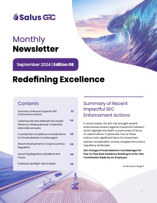 Monthly Newsletter – September 2024 | Edition 08 - Salus GRC