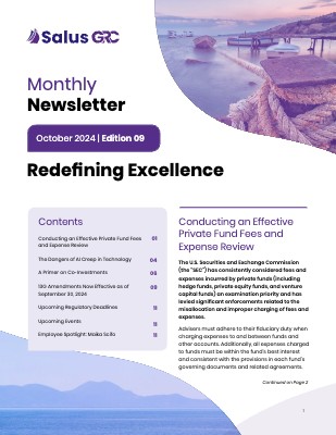 Monthly Newsletter – October 2024 | Edition 09 - Salus GRC